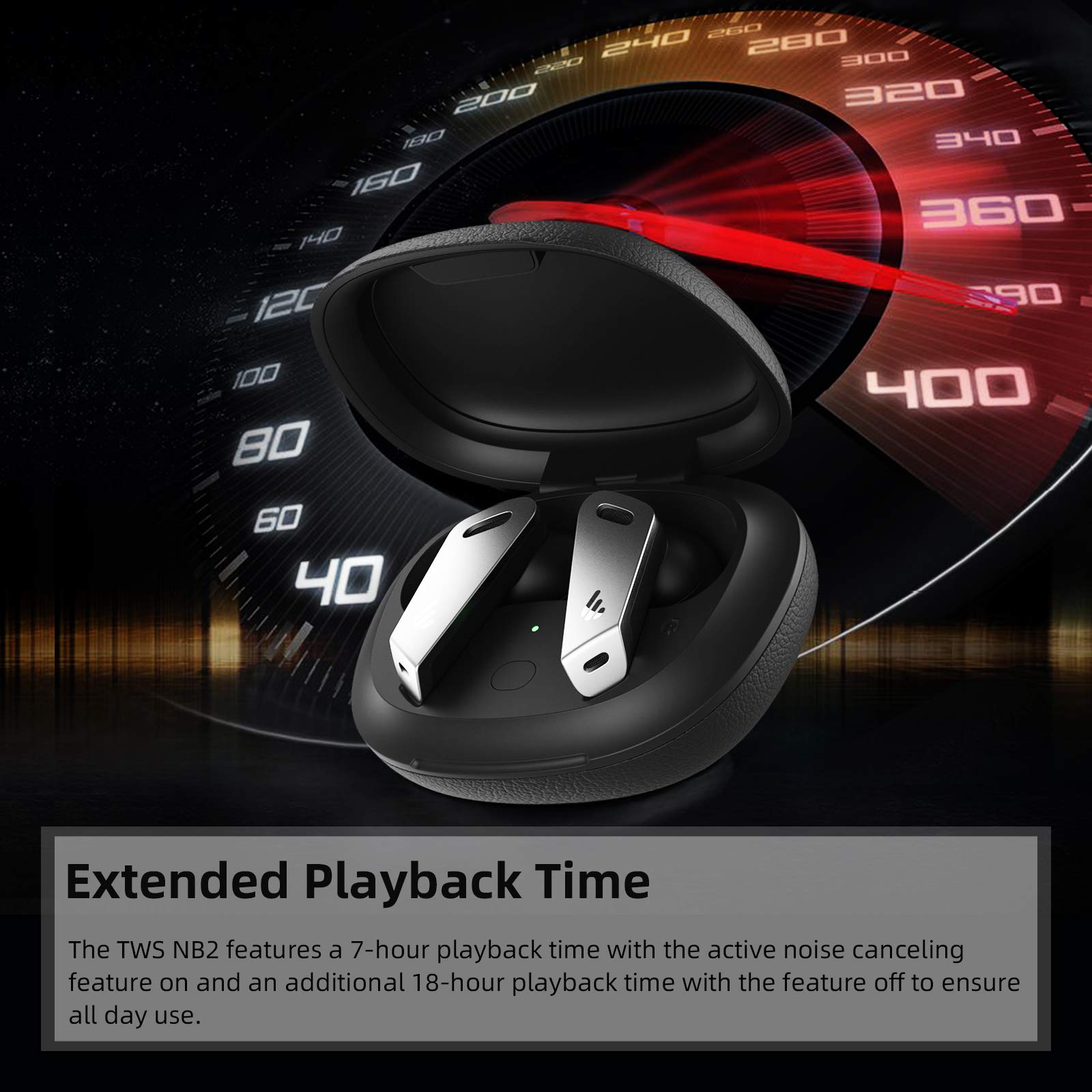 Edifier Active Noise Cancelling Wireless Earbuds TWS NB2 Bluetooth 5.0 Headphones ANC in-Ear Earbuds with Charging Case,32hrs Playback for iPhone and Android