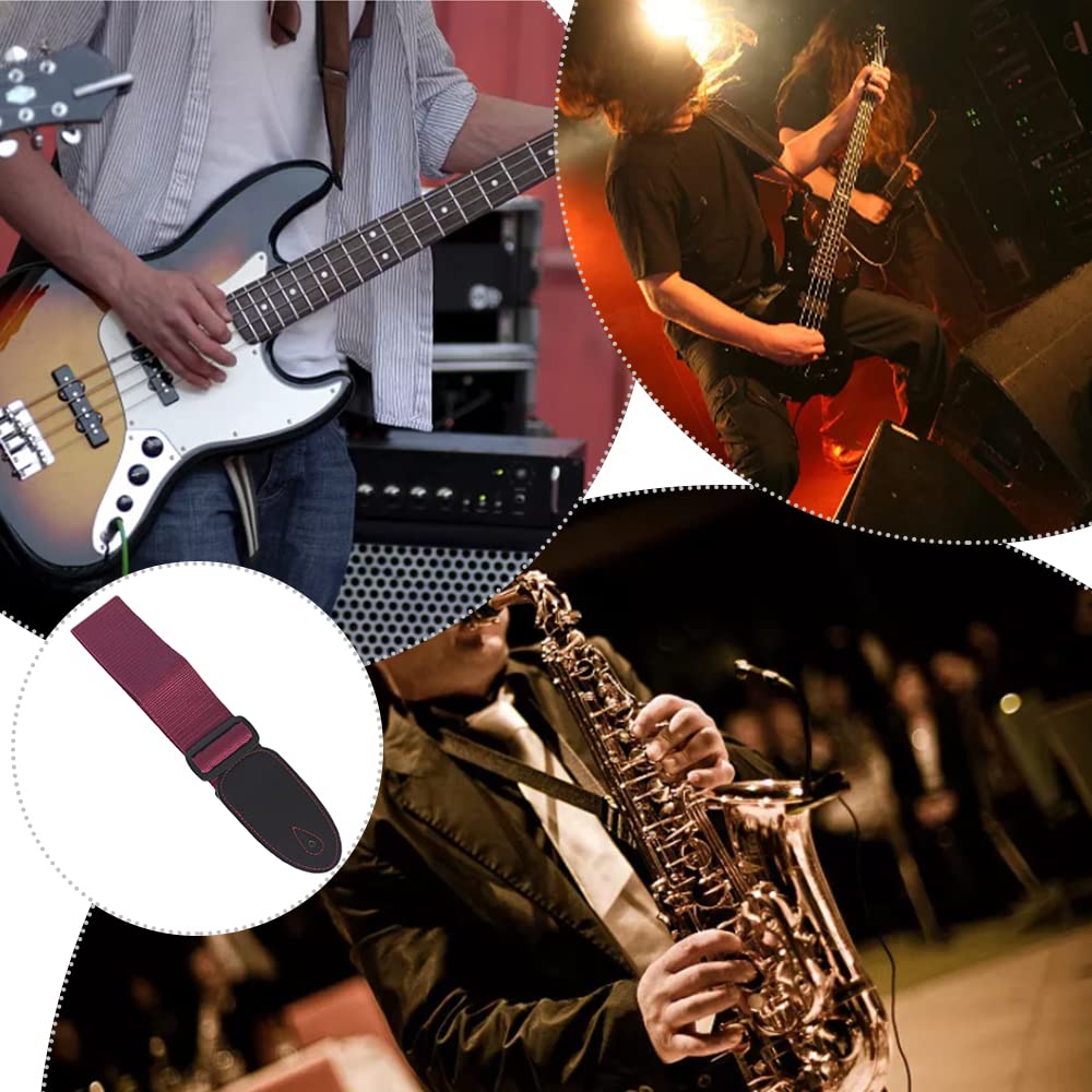 HUAZEXINX Electric Guitar Strap Adjustable Guitar Shoulder Strap Durable Belted Rope Guitar Belt for Electric Bass or Acoustic Instruments
