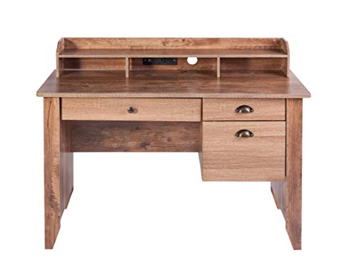 OneSpace Eleanor Executive Desk Classic Oak, 53βx58βx7β.