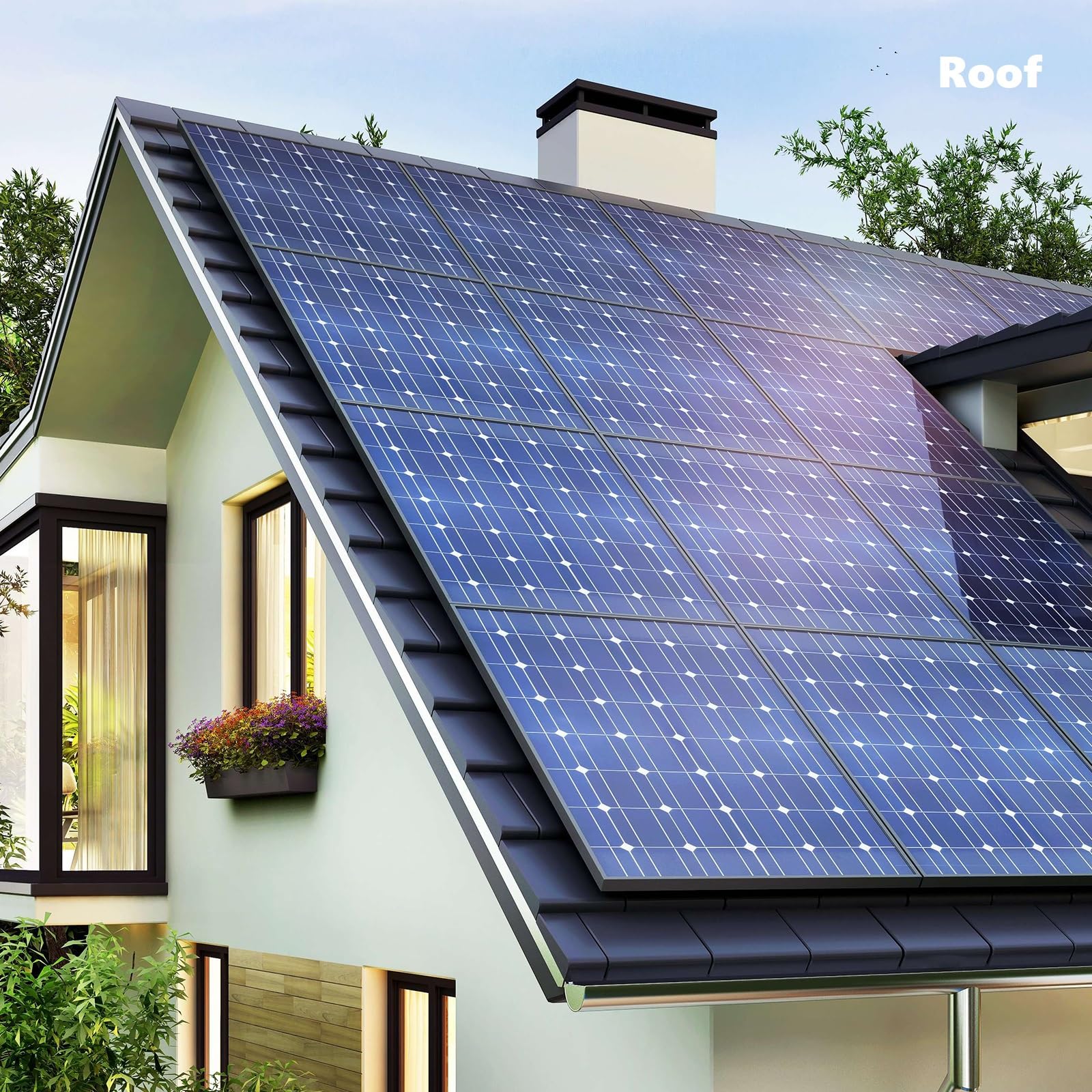Futuresolar Bifacial 36pcs 545 Watt Monocrystalline Solar Panel System Suitable for Roofs, Parking Lots, Fields, Farms, Commercial Homes, UL Certified…