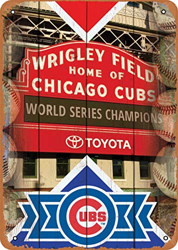 Mirace Metal Sign - Sports Wrigley Field Cubs - 8 x 12 Vintage Look Tin Plate