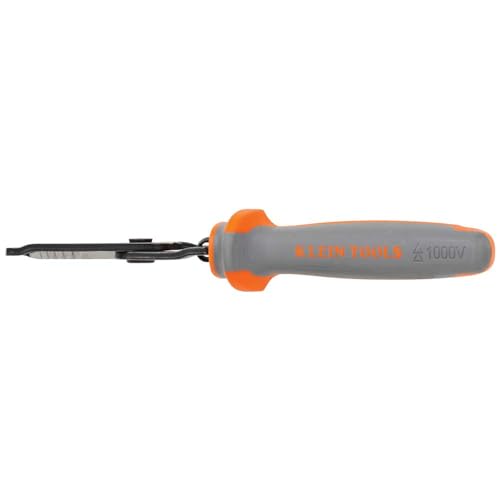 Klein Tools 11055RINS 1000V Insulated Klein Kurve Wire Stripper/Cutter Cuts and Strips 10-18 Solid and 12-20 Stranded AWG Wire