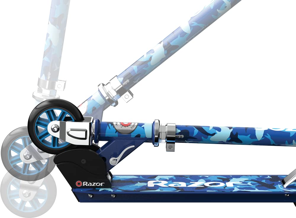 Razor Scooters - Shark Camo Special Edition Push Scooter - with Lightweight Foldable Design, Improved Maneuverability, and Stylish Shark Camo Finish