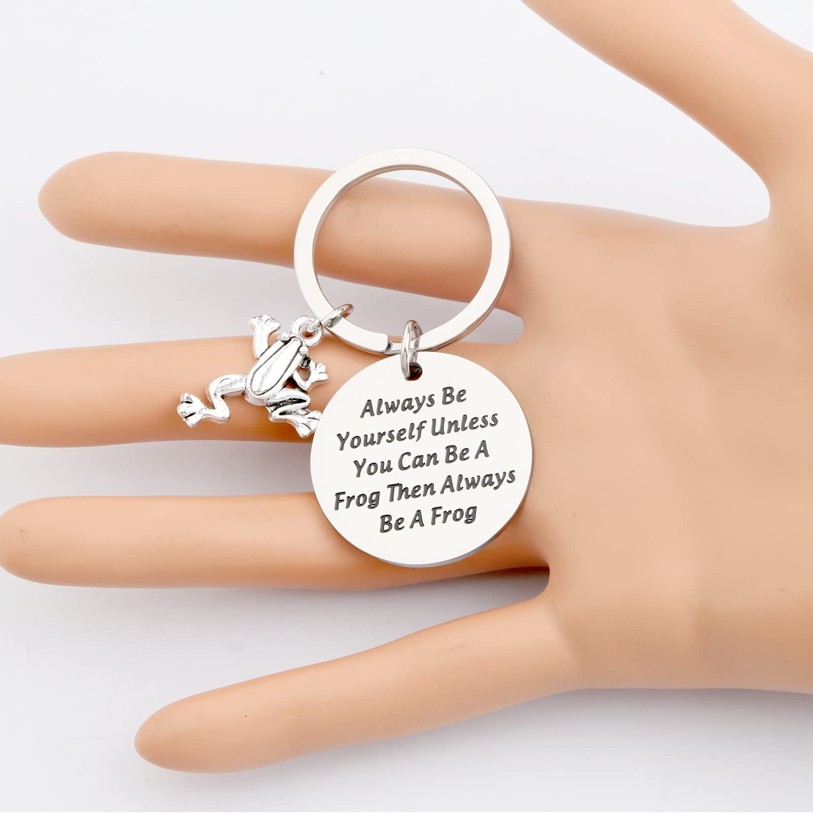 FOTAP Funny Frog Gift Always Be Yourself Unless You Can Be A Frog then Always Be A Frog Key Frog lover Gift Best Friend Gift (Frog key)