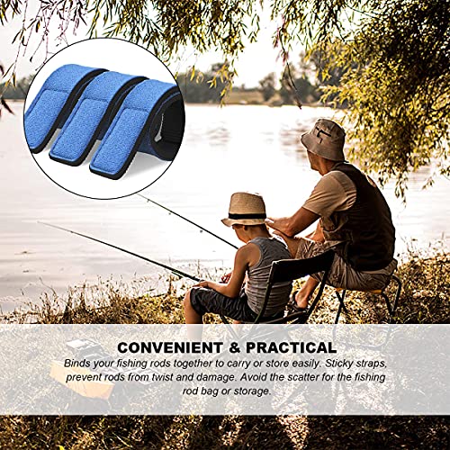 Fishing Rod Non-Slip Fixed Binding Rod Belt, Magic Bait Belt, Fishing Rod Non-Slip Fixed Binding Rod Belt, Adjustable Rotating Rod with Bracket, Fishing Tackle Tie Bag Accessories