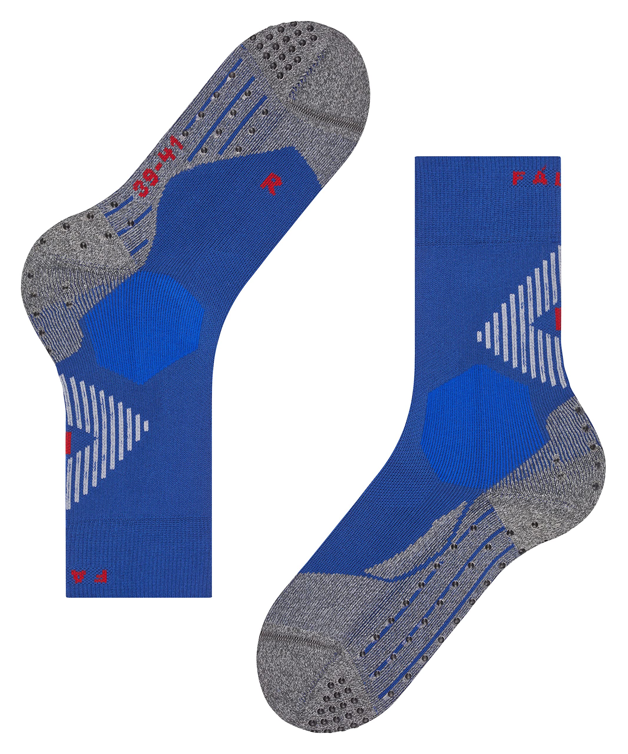 FALKE Unisex 4 GRIP Athletic Socks, Mid Calf, Sole Grips, Light Weight Sport Sock, Breathable Quick Dry, Lyocell, Blue (Blue 6449), 9-10, 1 Pair