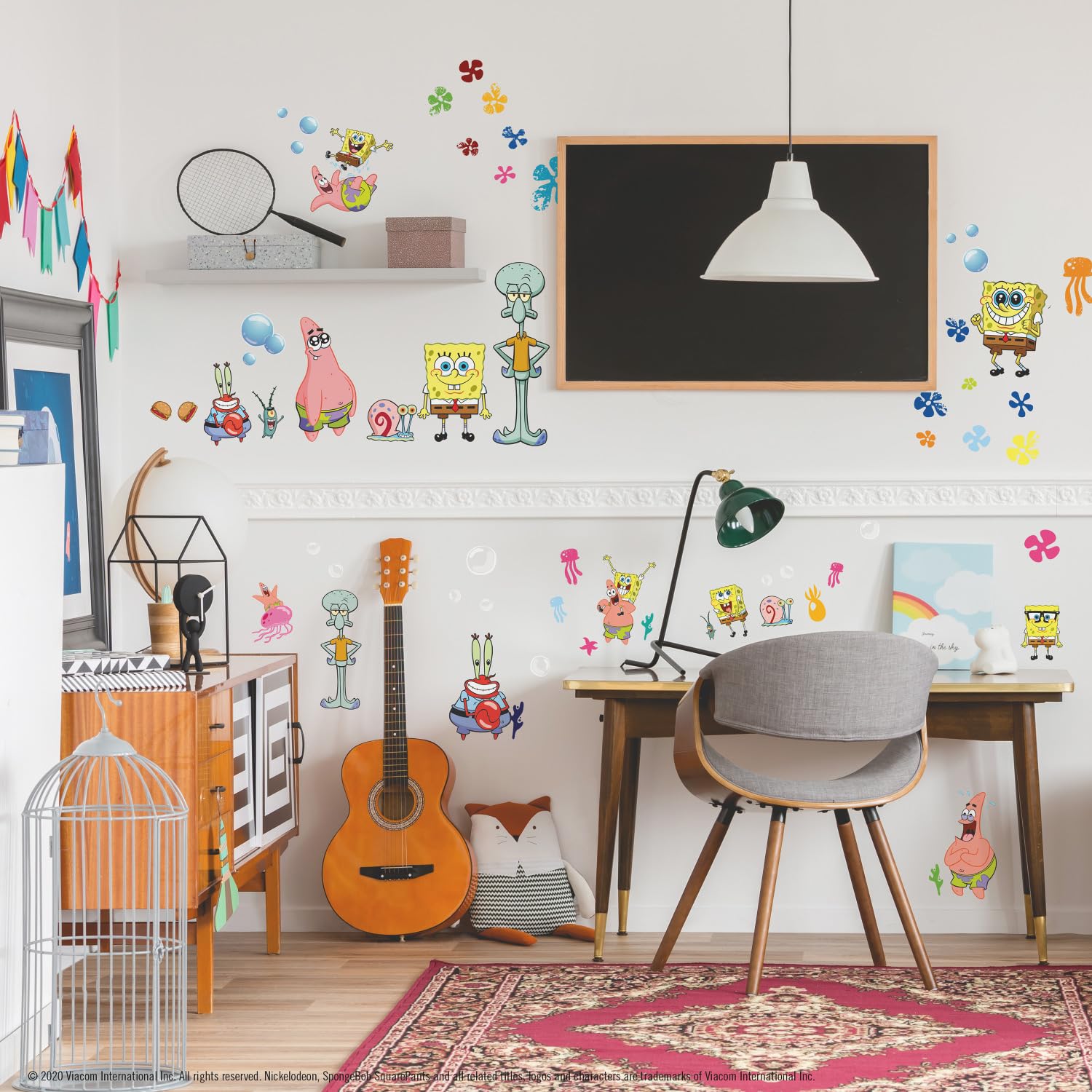RoomMates RMK1380SCS Spongebob Squarepants Peel and Stick Wall Decals 10 inch x 18 inch