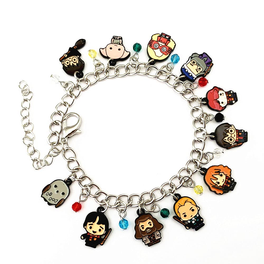EyiryriE Wizard world Chibis Charm Bracelet Gifts for Girl Woman