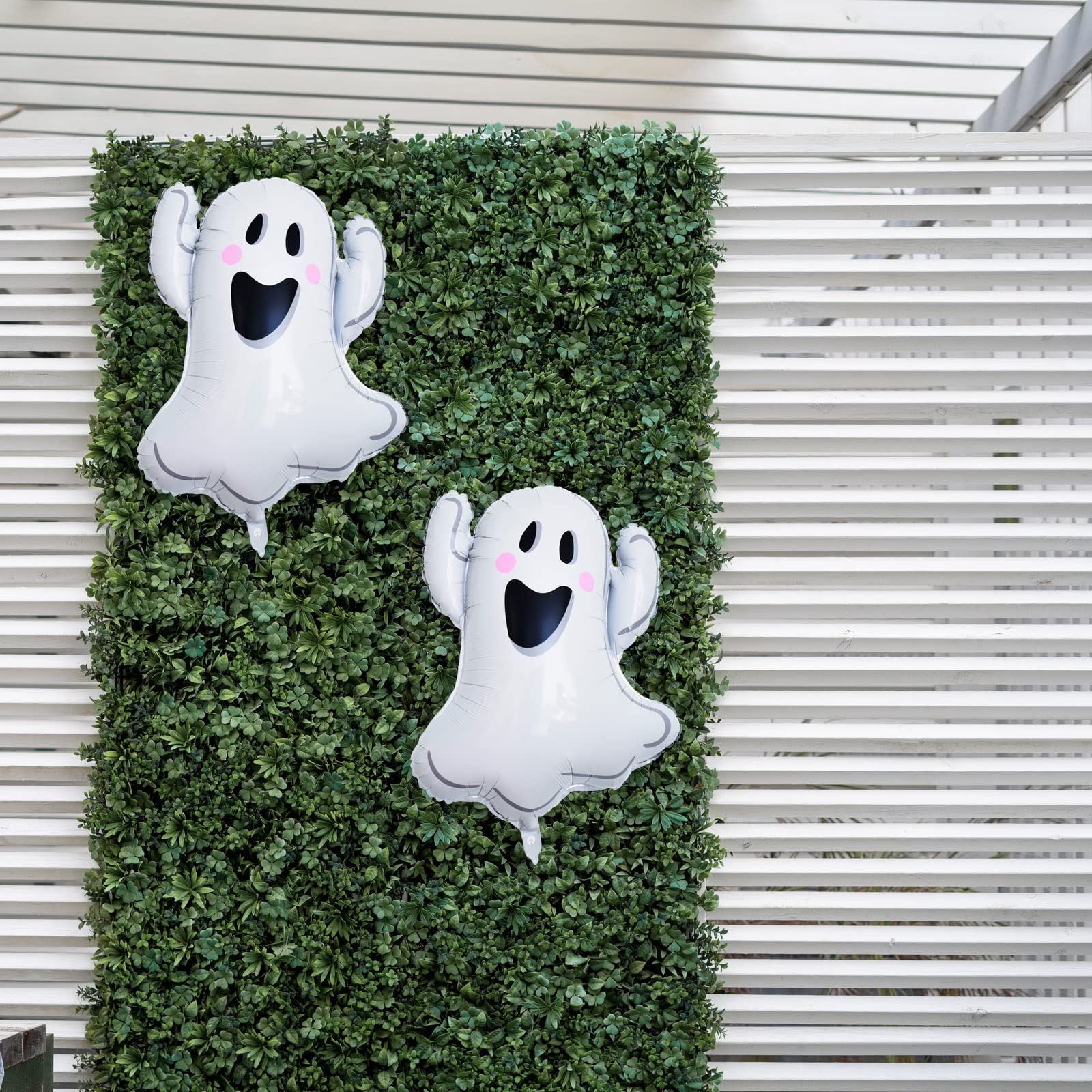 Ghost Balloons White Ghost Shape Aluminum Foil Balloon for Halloween Theme Party 6Pack