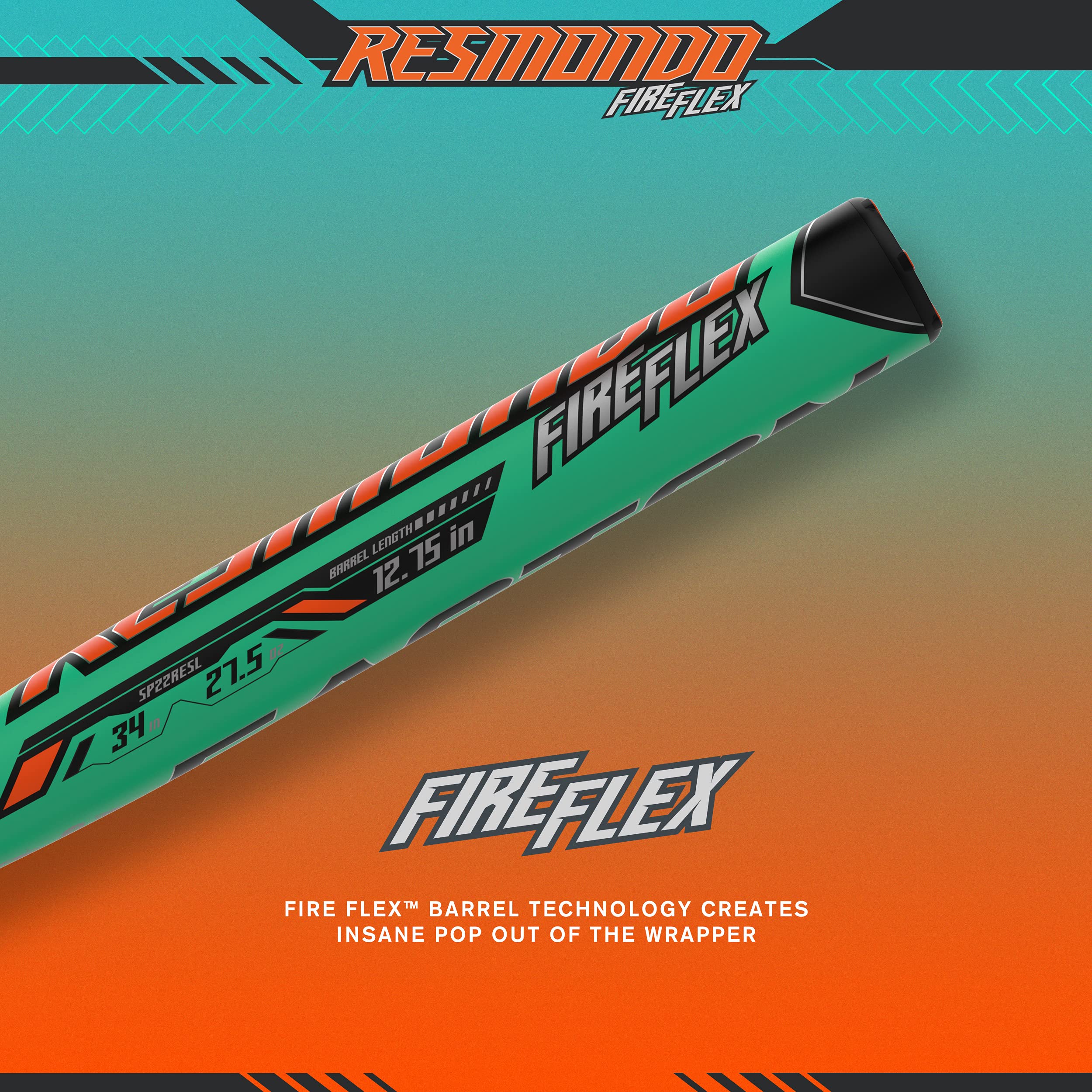 Easton RESMONDO Softball Bat, End Loaded, 12.75 in Barrel, USSSA, ISA & NSA, 34in x 26.5oz