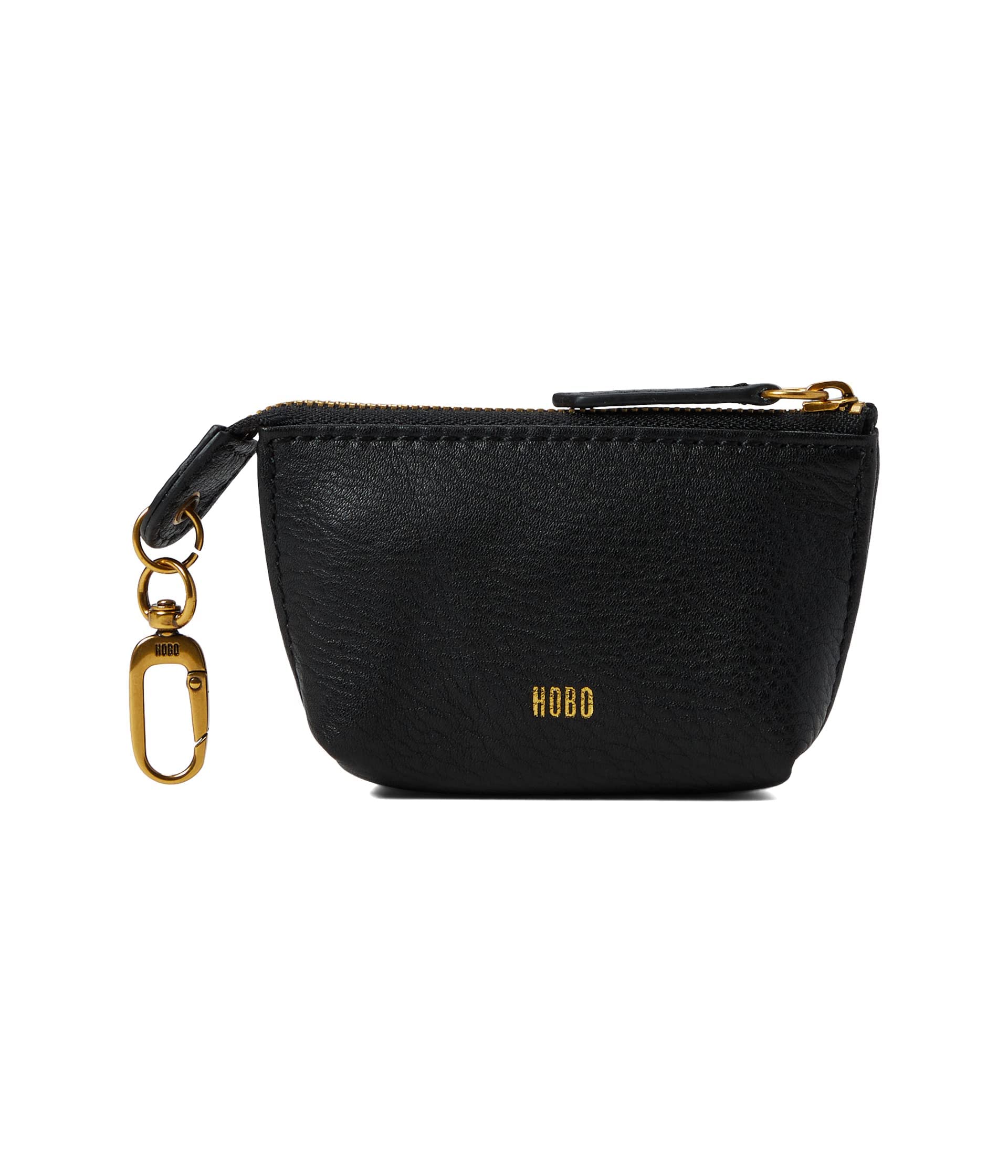 HOBO Win Pouch for Women - Leather Construction With Zipper Closure and Cotton Lining, Gorgeous and Stylish Pouch Black One Size One Size