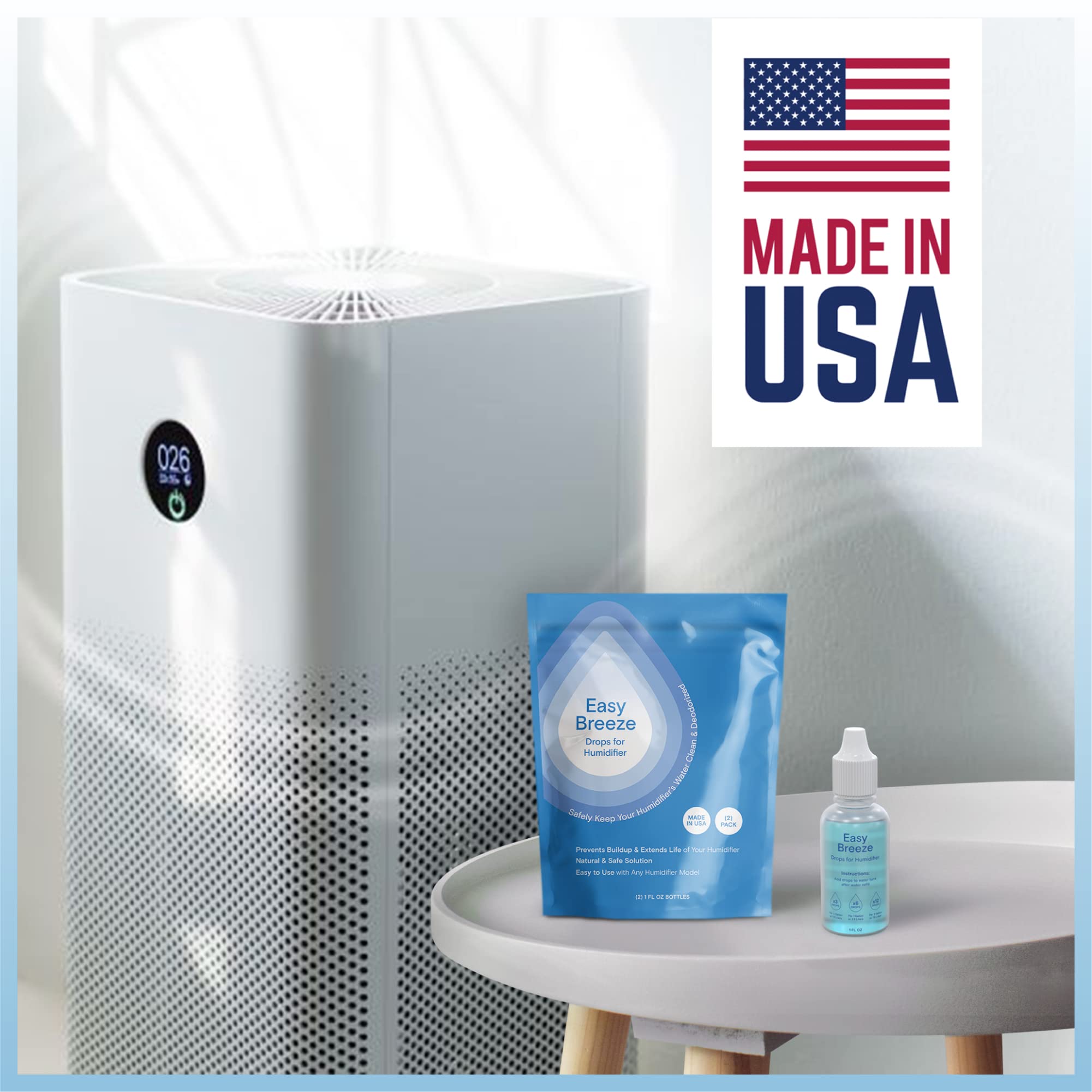 Humidifier Cleaner Drops for All Makes & Models - Made in USA Humidifier Treatment for Peak Performance - Water Humidifier Drops for Cleaning - Humidifier Solution Humidifier Water Treatment