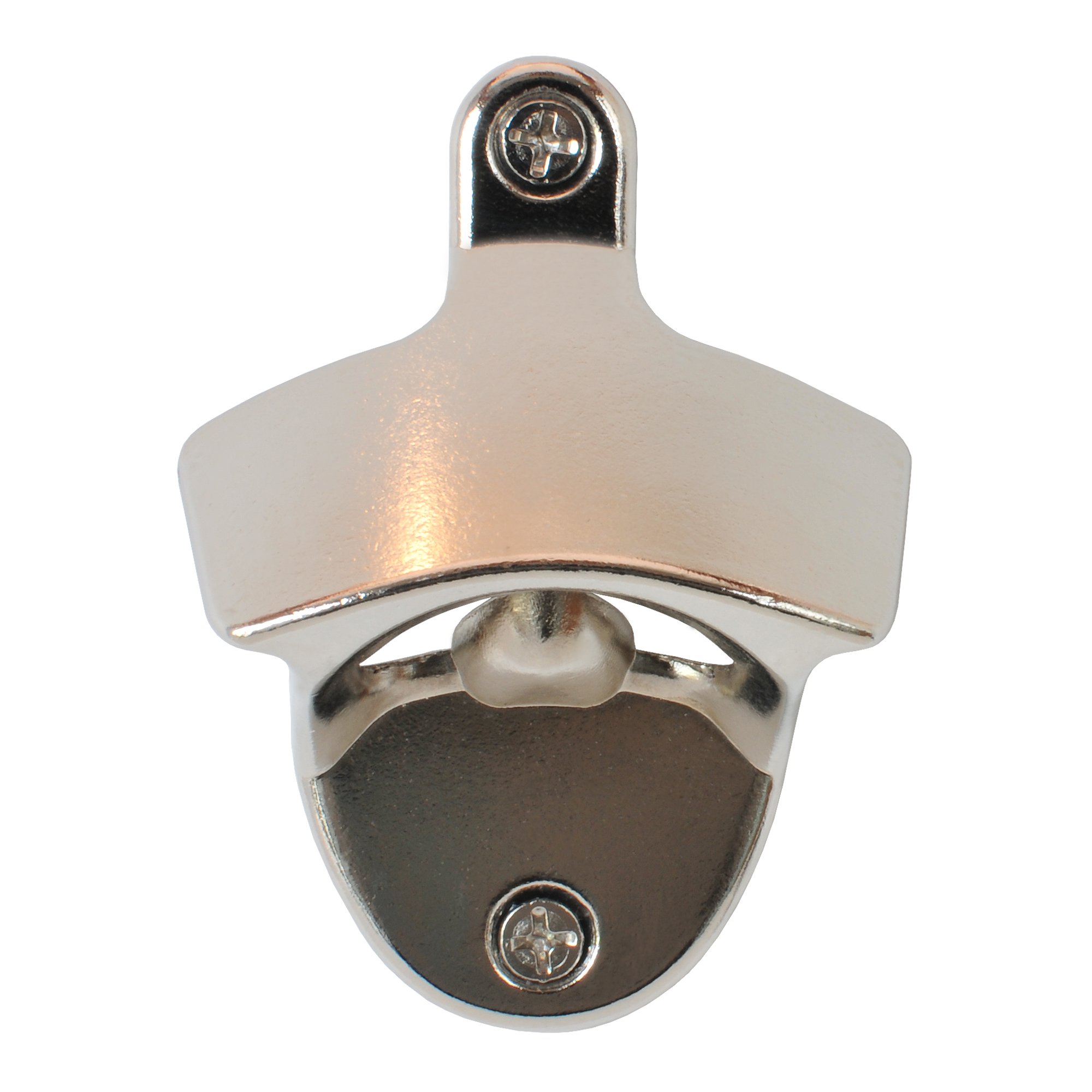 Metal Beer Bottle Opener Wall Mounted With Magnetic Cap Catcher - Stainless Steel Finish For Indoor or Outdoor Use