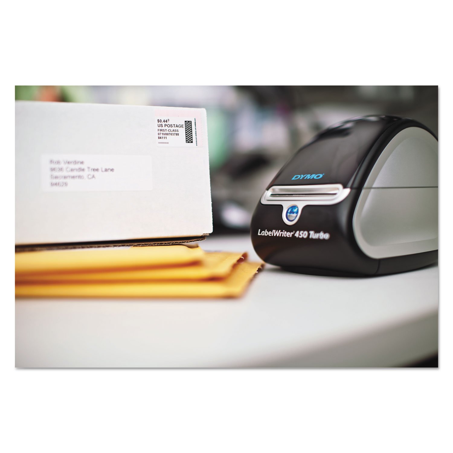 DYMO LabelWriter 550 Turbo Direct Thermal Label Printer, Black - USB and LAN Connectivity - up to 90 Labels Per Minute, 300 dpi, Auto Label Recognition, Monochrome Label Maker - BROAG