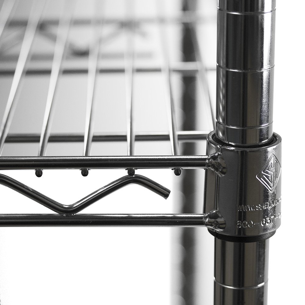 Shelving Inc. 12" d x 24" w x 84" h Chrome Wire Shelving with 6 Tier Shelves, Weight Capacity 800lbs Per Shelf