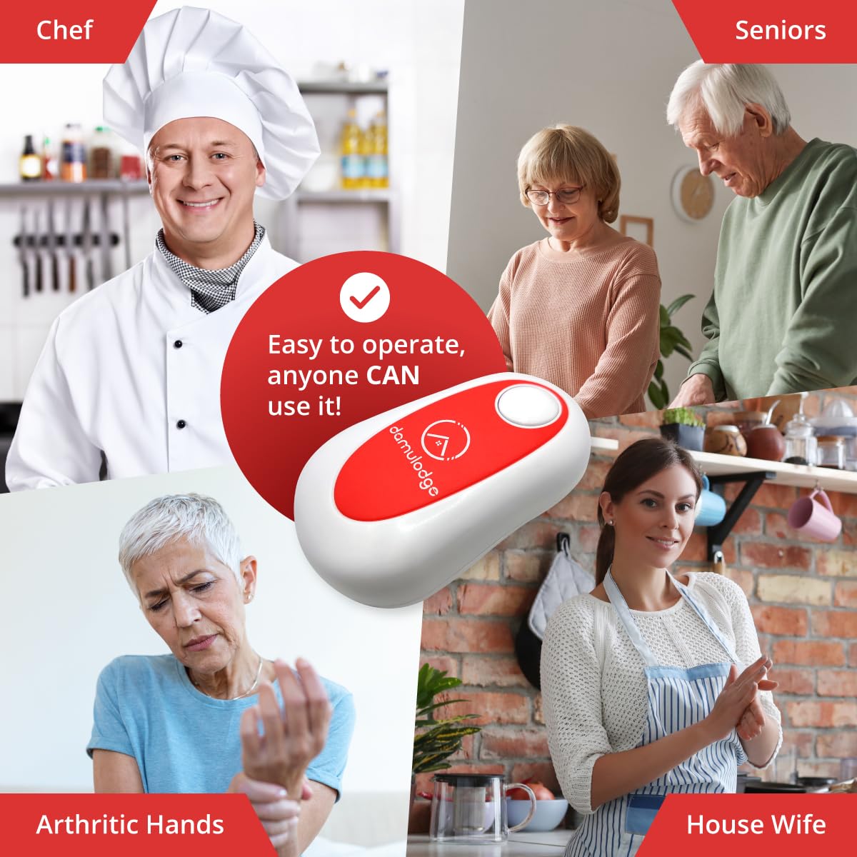 Electric Can Openers For Kitchen-Hands Free Can Openers For Seniors Electric Can Opener Automatic Can Opener With Simple Button Push Safety Can Opener Manual Smooth Edge Can Opener Electric Kitchen