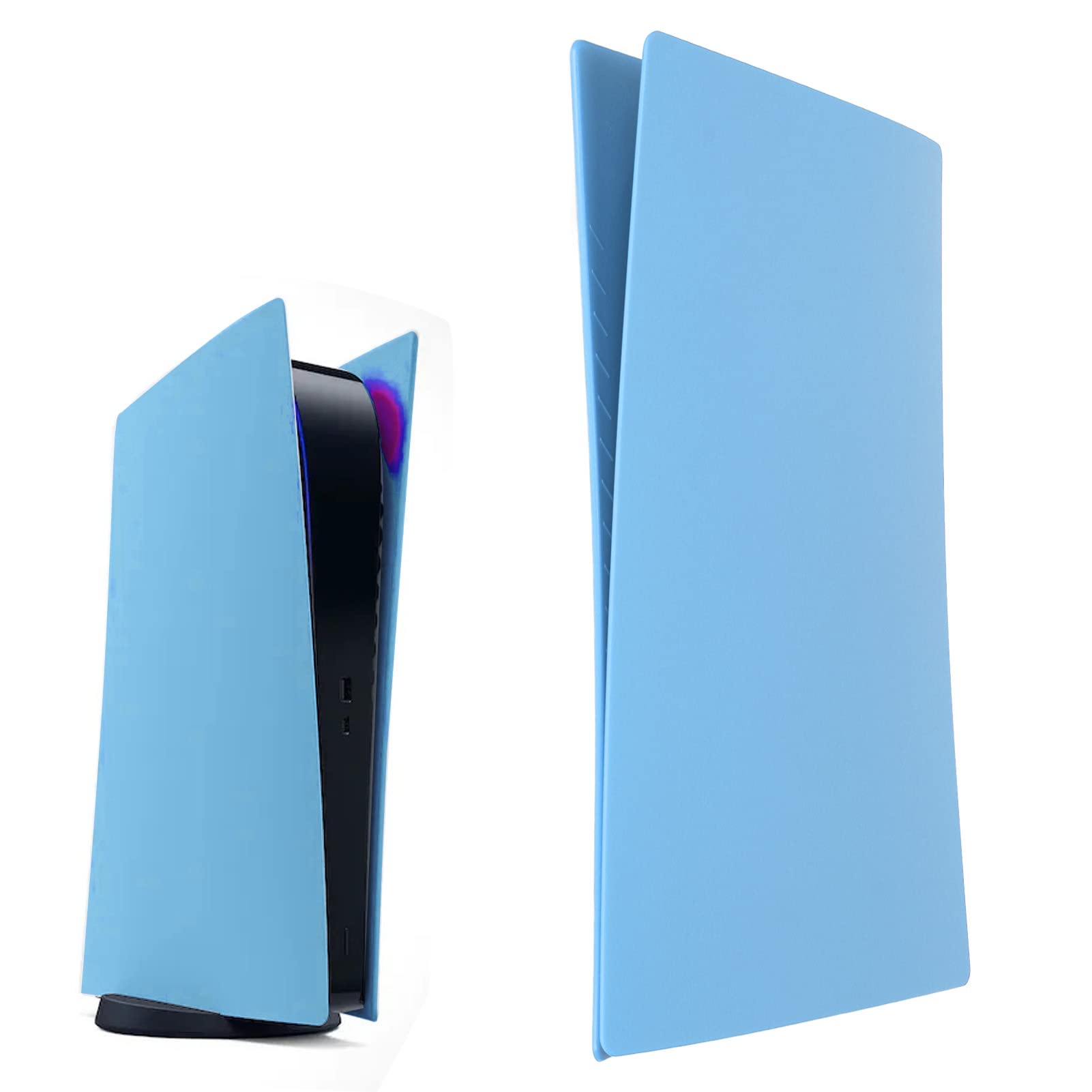 for PS5 Accessories Faceplate for PS5 Digital Host Protective Shell Cover ​Replacement Face Plate ABS Anti Scratch Dustproof Replacement Faceplate Shell(Starlight Blue)
