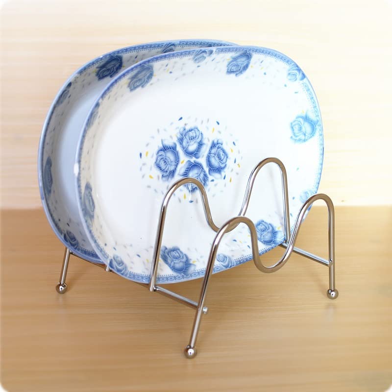 FKGJKT Pan Pot Lid Plates Kitchen Sink Countertop Holder Dish Rack Bowl Storage Shelf Drying Stand Draining for Home