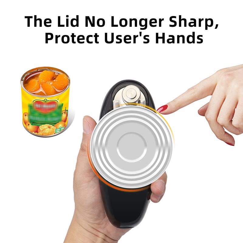 Electric Can Opener One Touch Electric Jar Opener No Sharp Edge Kitchen Gadget Battery Operated Kitchen Gifts for Arthritis and Seniors