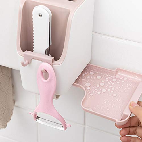 FZZDP Knife Holder Creative Kitchen Knife Storage Rack Insert Knife Scissors Organizer Wall-mounted Tool (Color : D)