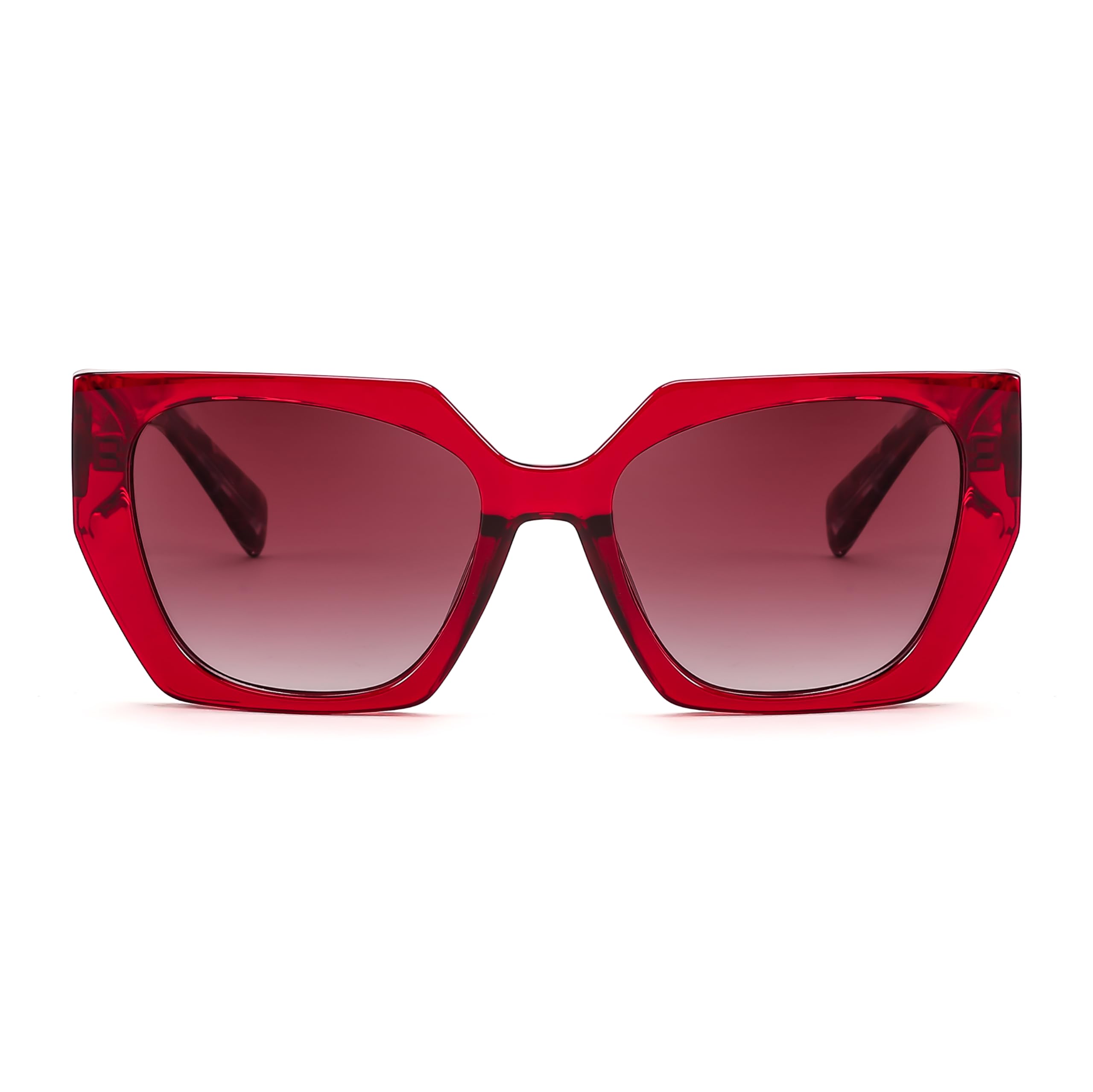 FEISEDY Trendy Polarized Sunglasses, Oversized Irregular TR Frame for Women Men, Retro Shades UV400 B0016