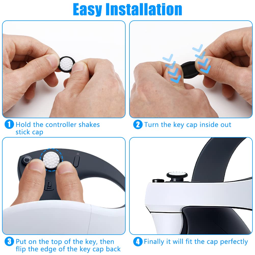 Jhua PSVR2 VR Silicone Face Cover and VR Shell Cover for Playstation VR2 / PSVR2, VR Headset Protective Shell Cover PSVR2 Accessories Kit