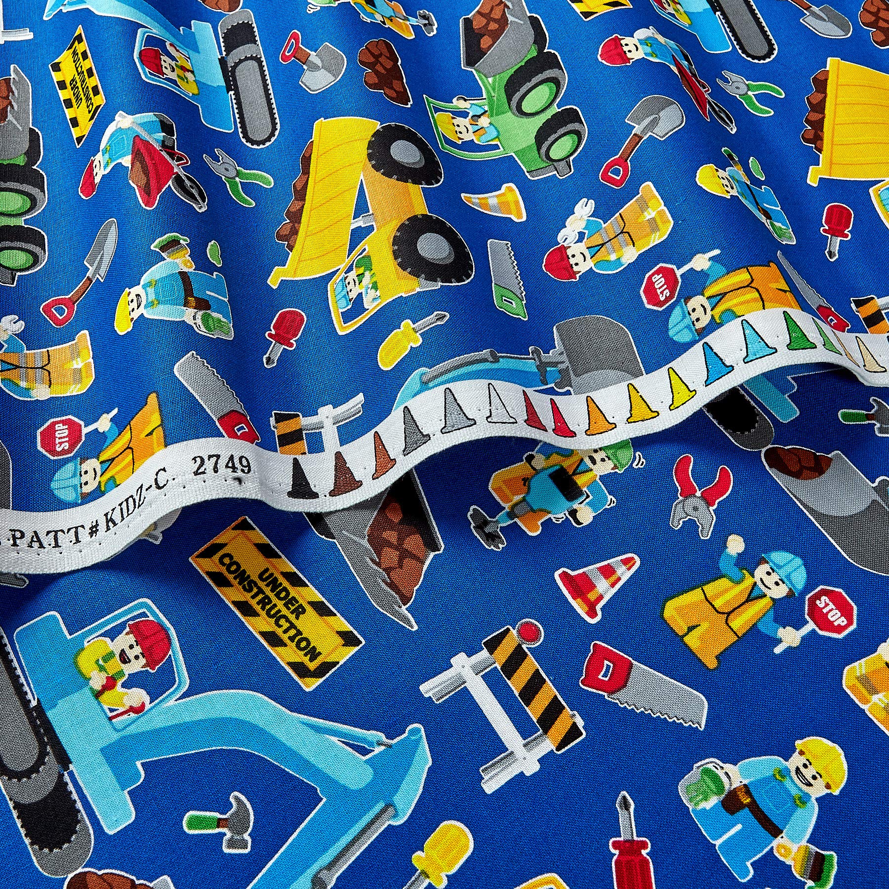 Timeless Treasures Construction Zone Royal, Fabric by the Yard