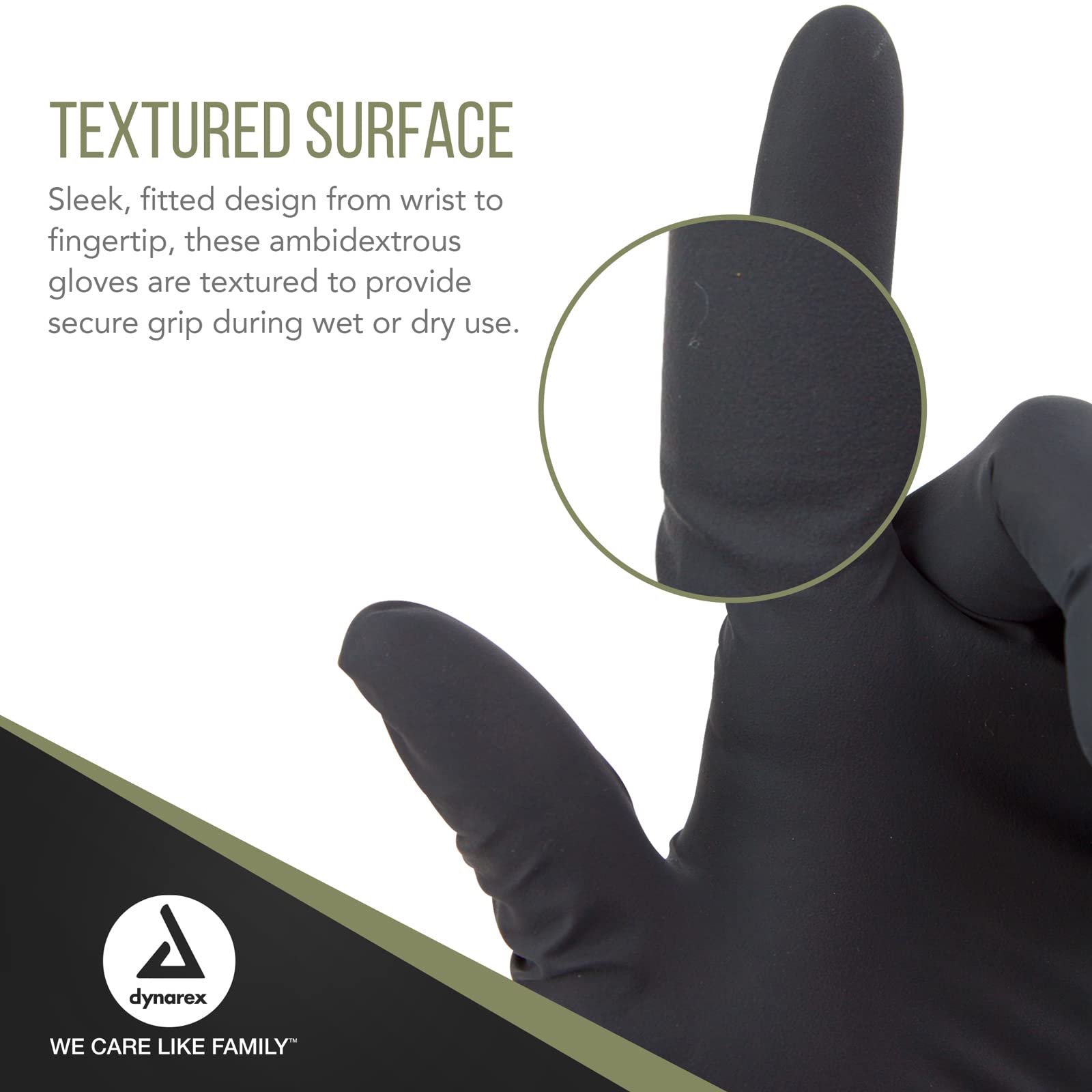Dynarex Black Arrow Disposable Latex Exam Gloves, Powder-Free, For Healthcare, Law Enforcement, Tattoo, Salon or Spa, Black (100, Medium)