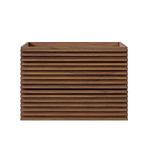 Modway Render 30" Wall-Mount Bathroom Vanity in Walnut - Sink Basin Not Included