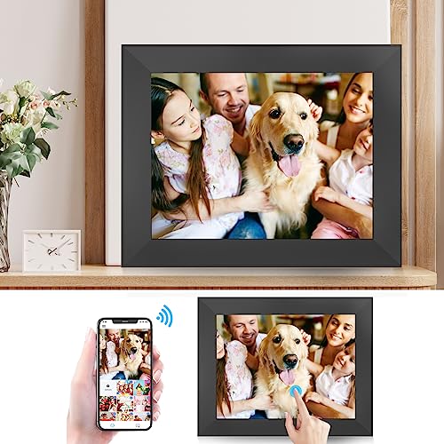 Frameo Digital Picture Frame WiFi - 10.1 Inch 32GB Digital Photo Frame Remote Control & OTG USB Cable 1280 * 800 IPS Touchscreen 16:10 Smart Picture Slideshow Share Photos Video