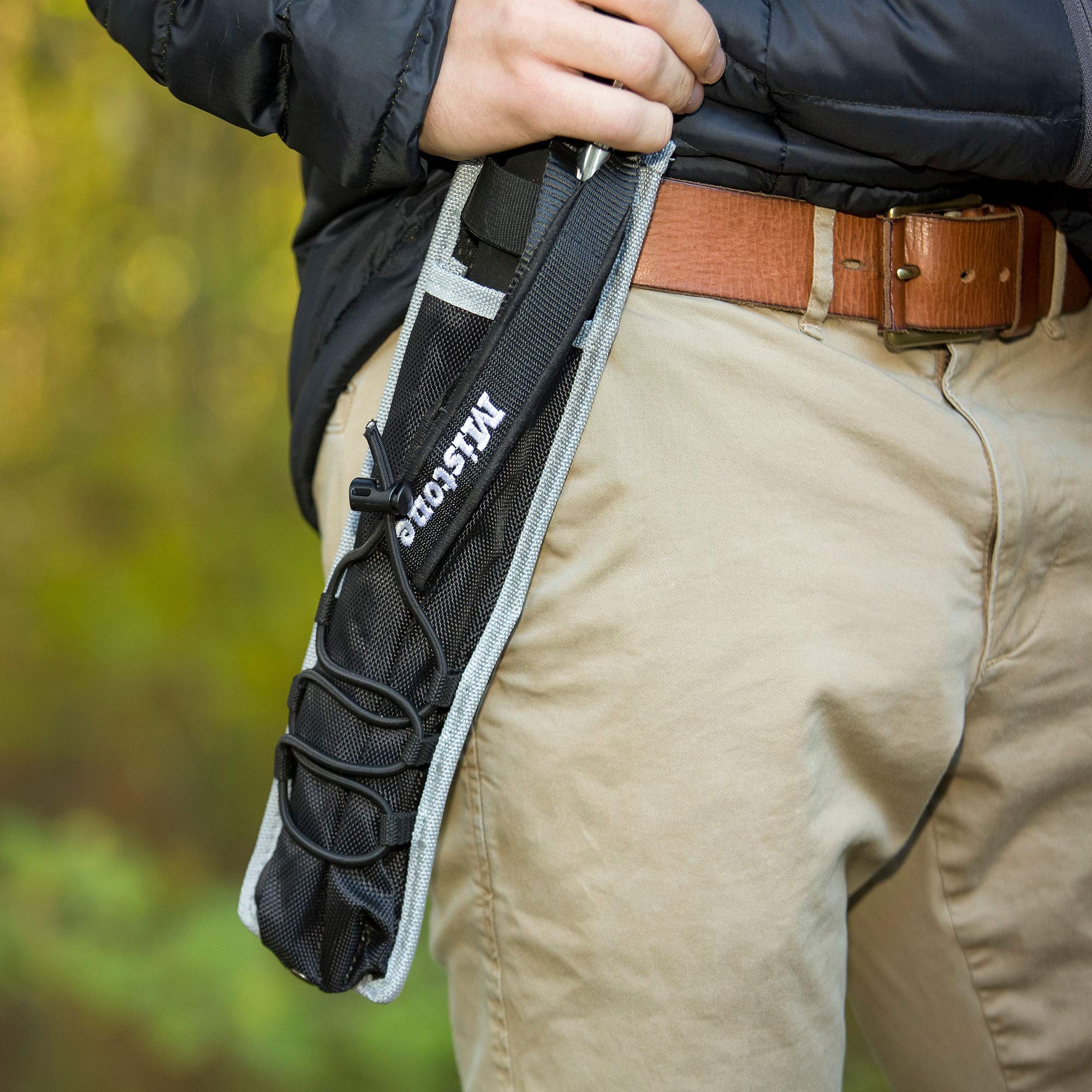 Folding Hiking Poles by Mistone – Regular or Short - Buy 1 pole or 2 poles - Fold to 14” - Belt Mounted Carrier - Ultra Strong Light Aluminum 7075-T6 Alloy