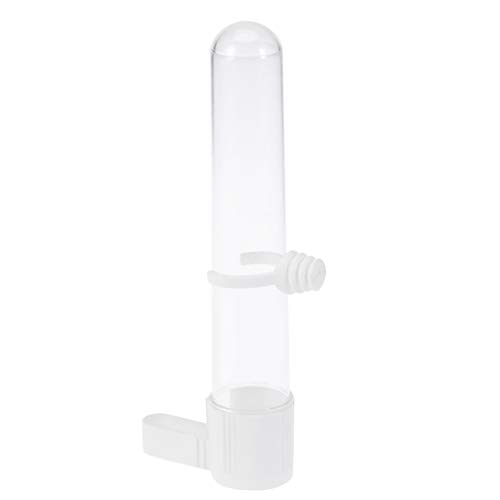 UKCOCO Bird Food Water Dispenser- Bird Feeder Automatic Hanging Bird Parrot Feeding Cup, Clear Bird Cage Feeder Cage Accessories for Finch Parakeet Small Bird 65ML (Random Color)