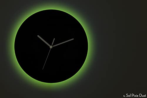 Reverse Wall Clock - Alice - Mad Hatter - Round Funny Clock - Backwards running Time - Counterclockwise Wall Clock - Room Deco - Optional RGB LED 5V Backlit