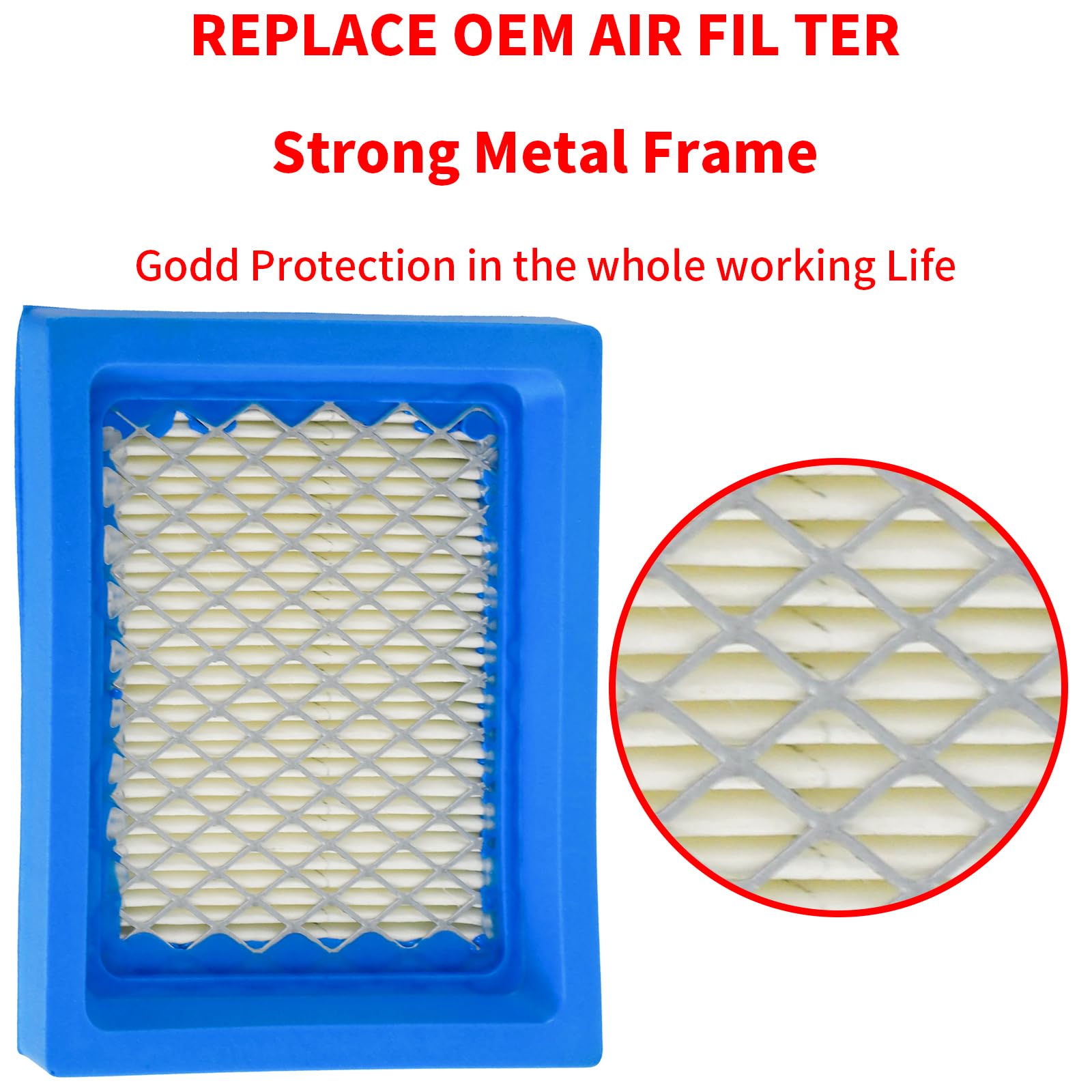 HUSWELL 14-096-133-S XT650 Air Filter for Kohler XT650 XT675 Engine Poulan Husqvarna Toro Lawn Boy Push Lawn Mower