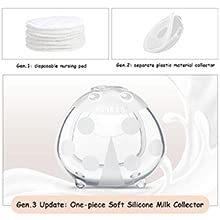 haakaa 100ml Manual Breast Pump with Leakproof Silicone Lid and 75ml Wearable Ladybug Breast Milk Collector Combo for Breastfeeding