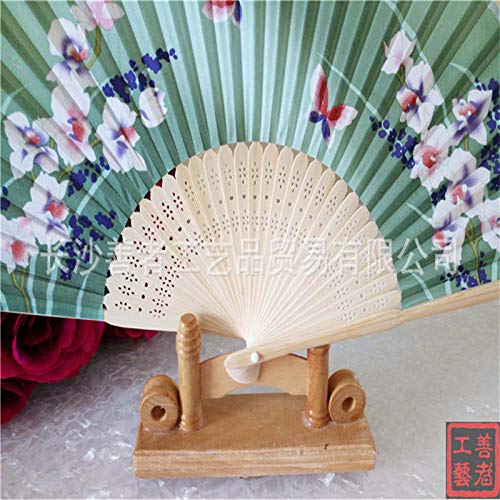 Hand Fans Folding fan Pattern Folding Dance Wedding Party Lace Silk Folding Hand Held Flower Fan Hand Fan Cool Bamboo Flower Personalized Chinese Fans (Color : G)