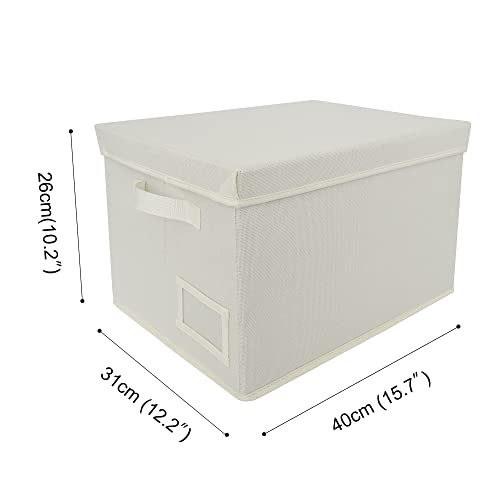GRANNY SAYS Bundle of 3-Pack Rectangle Storage Bins & 3-Pack Closet Storage Bins with Lids