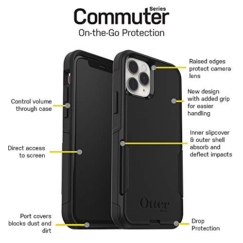 OtterBox iPhone 11 Pro Commuter Series Case - BLACK, Slim & Tough, Pocket-Friendly, with Port Protection