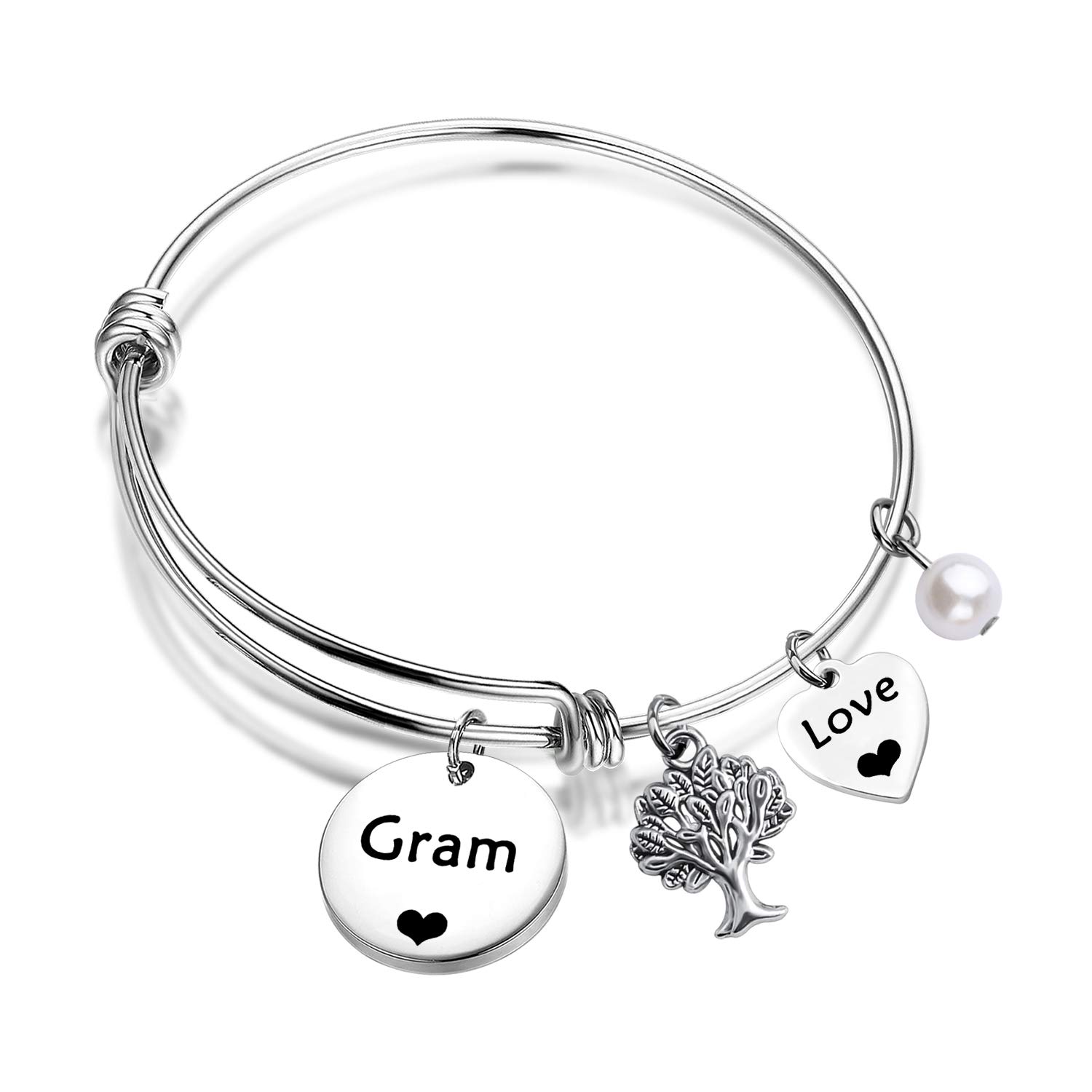 ENSIANTH Gram Bracelet Grandma Gift Motherās Day Jewelry Gift Idea for Grams (Gram Bracelet)