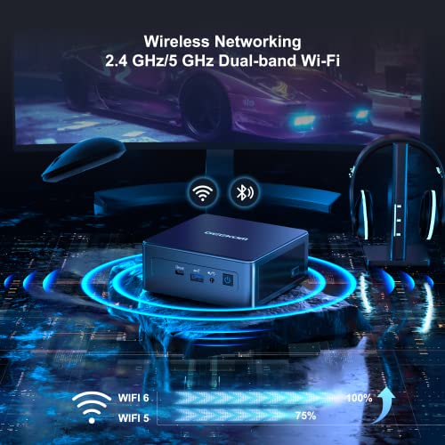 GEEKOM Mini PC Mini IT11,Intel Core i7-11390H Mini Computers (8 Threads, Up to 5.0 GHz),16GB DDR4/512GB M.2 SSD Windows 11 Pro Small Desktop Computer,Support 8K UHD/WiFi 6/Bluetooth 5.2/USB4.0