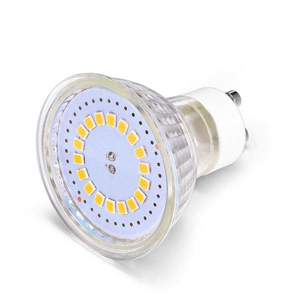 Edearkar GU10 LED Light Bulbs (4 Pack) 3.5W 50W Halogen Bulb Equivalent, AC120V,6000K Daylight White,GU10 Bi-Pin Base,Recessed Lighting Track Light,Non Dimmable