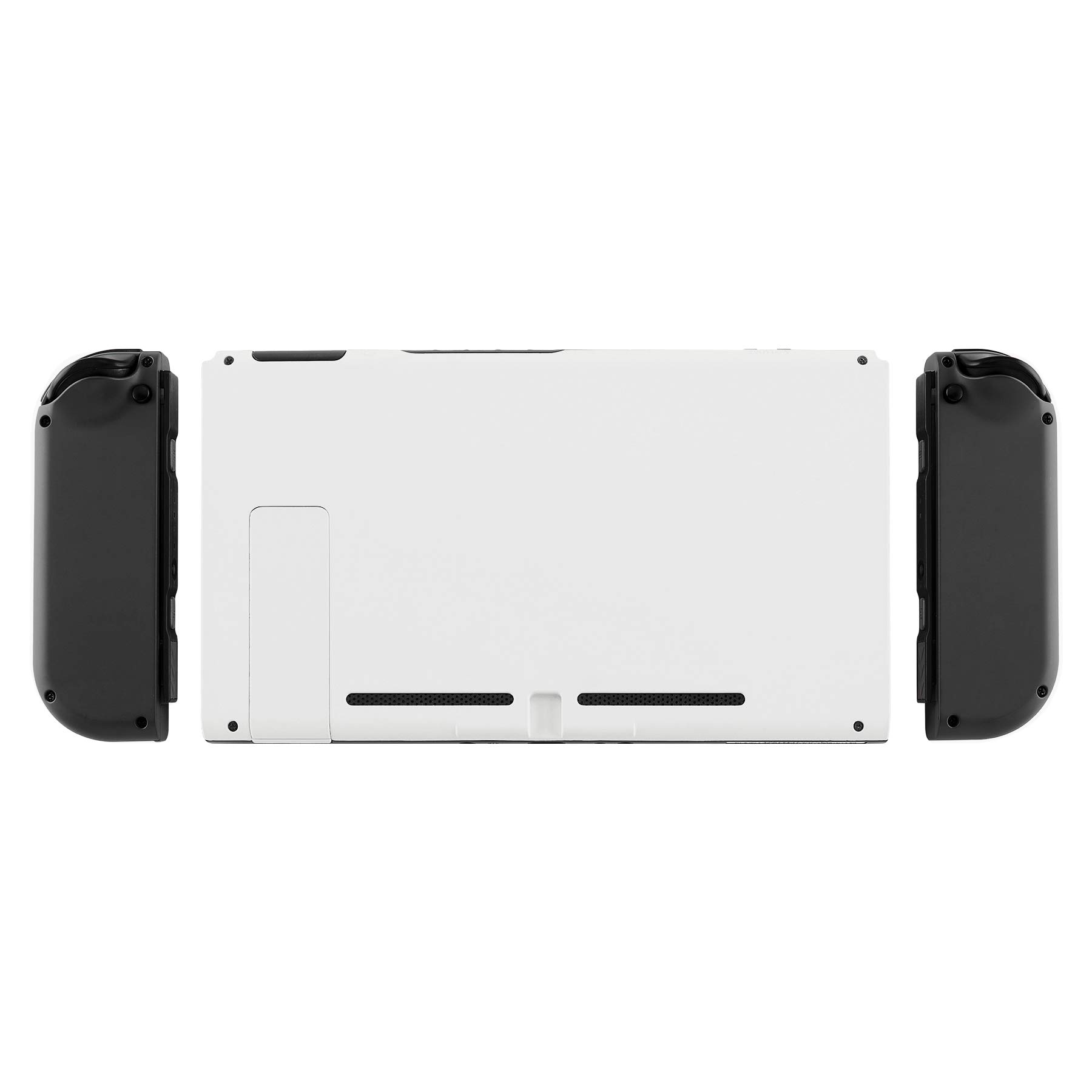 eXtremeRate White Console Back Plate for Nintendo Switch, DIY Replacement Housing Shell Case for Nintendo Switch Console with Kickstand [Only The Backplate, NOT The Console]