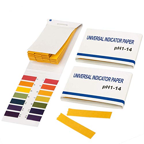 LILYRIN 2 Set 160 Strips 1-14 PH Litmus Paper Ph Strips Water Cosmetics Soil PH Paper Strips with Control Card