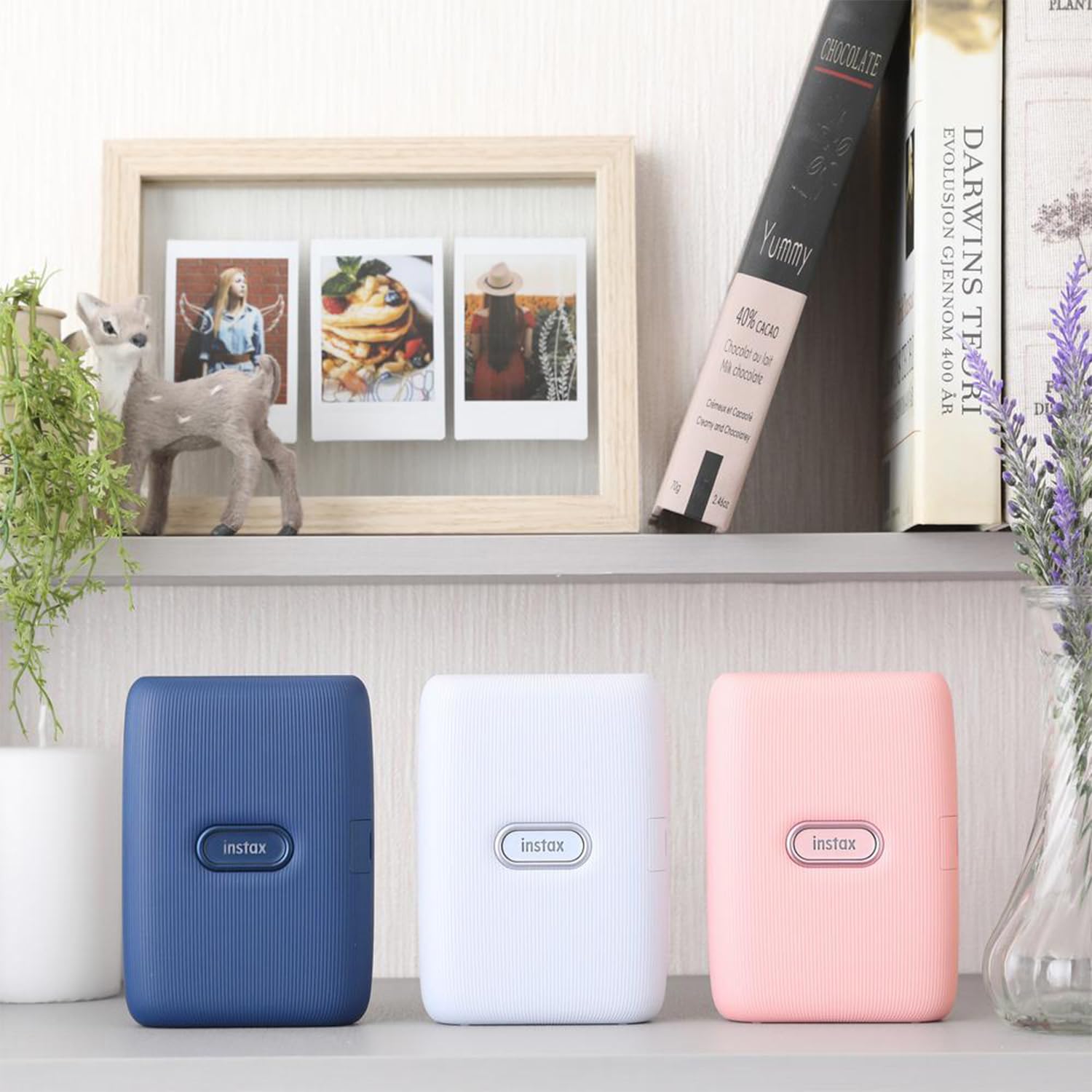 Fujifilm Instax Mini Link Instant Smartphone Printer (Dusky Pink) with Instax Film Pack (2 Items)