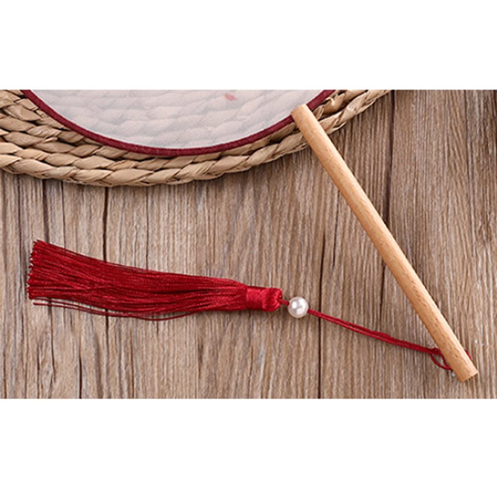 Folding Hand Fan Hand Fan Folding Fan Translucent Long Handle Ancient Style Group Fan Hanfu Costume Dance Palace Fan Chinese Style Female Fan Folding Fan (2 Pieces)