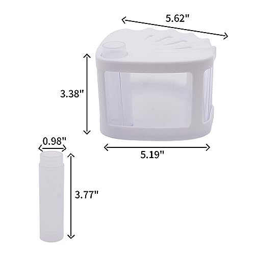 PENCK Small Betta Fish Tank, Acrylic Small Aquarium, Desktop Round Glass Planter Terrarium, Mini Goldfish Tank for Small Shrimp Fish Home Office Decor (White)
