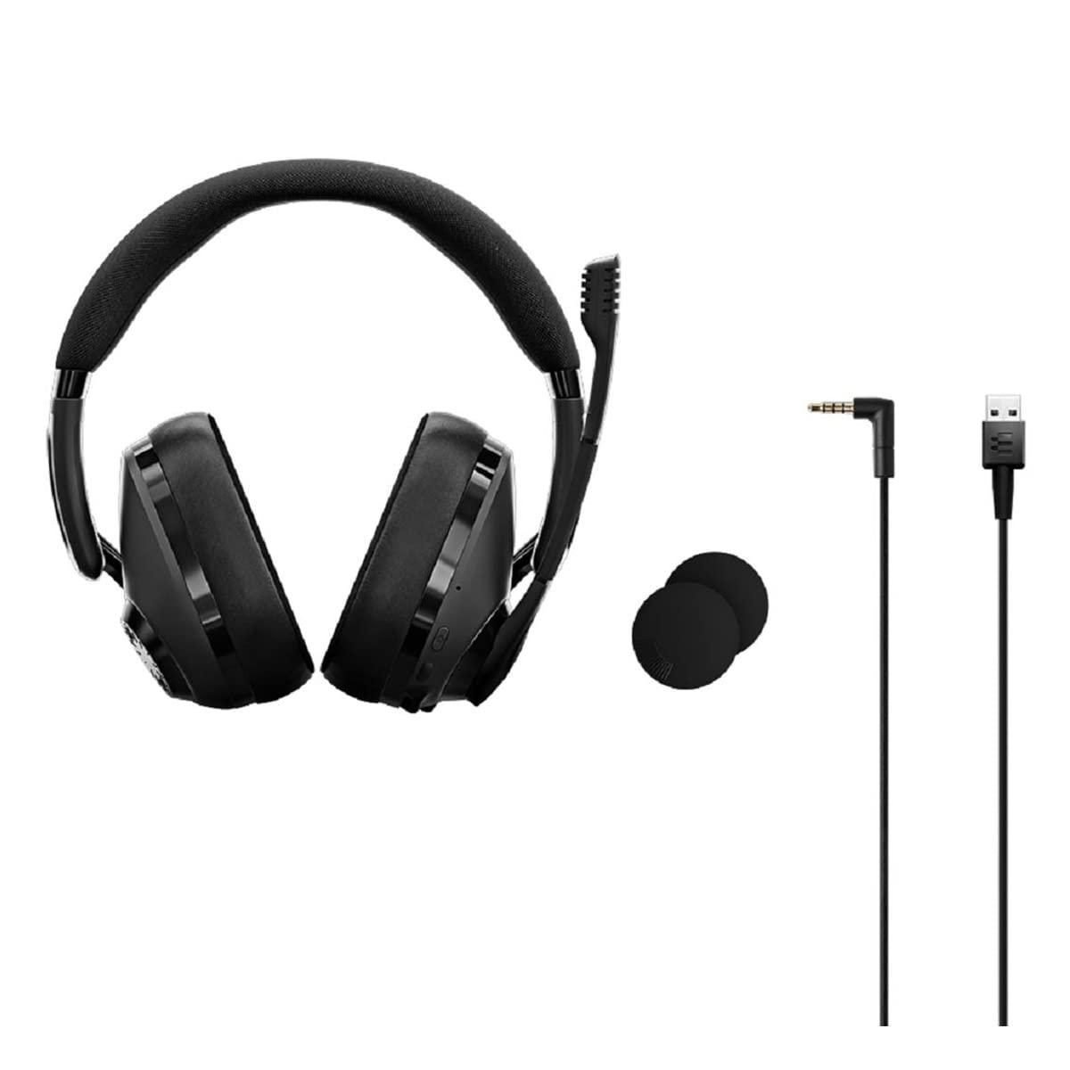 EPOS H3 Hybrid - Closed Acoustic Gaming Headset with Bluetooth - USB-A PC & 3.5mm Console Cable - Dual Microphones - Lightweight - Easy Adjustment - Long Battery Life - Multi-Platform Compatible Black