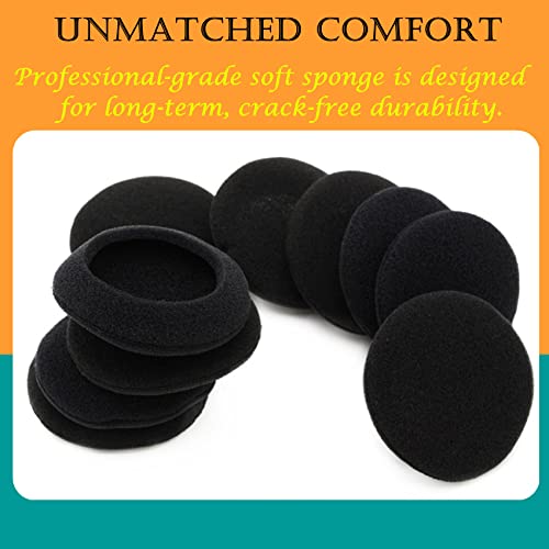 TaiZiChangQin 10 Pairs Foam Ear Pads Ear Cushions Sponge Earpads Replacement Compatible with Sennheiser PC3 Chat / PC8 PC 8 USB Headphone