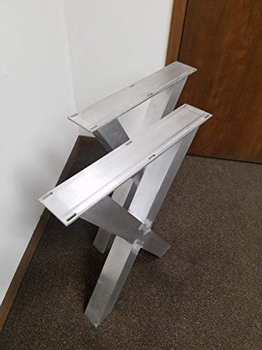 Metal Table Legs, Aluminum X-Frame Style - Any Size and Color