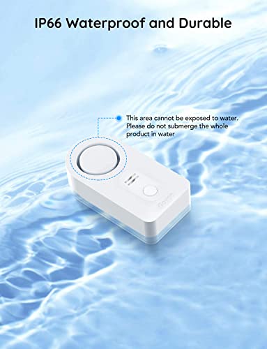 Govee Water Leak Detectors 5 Pack, 100dB Adjustable Audio Alarm Sensor, Sensitive Leak and Drip Alert, for Kitchen Bathroom Basement (Battery Included)